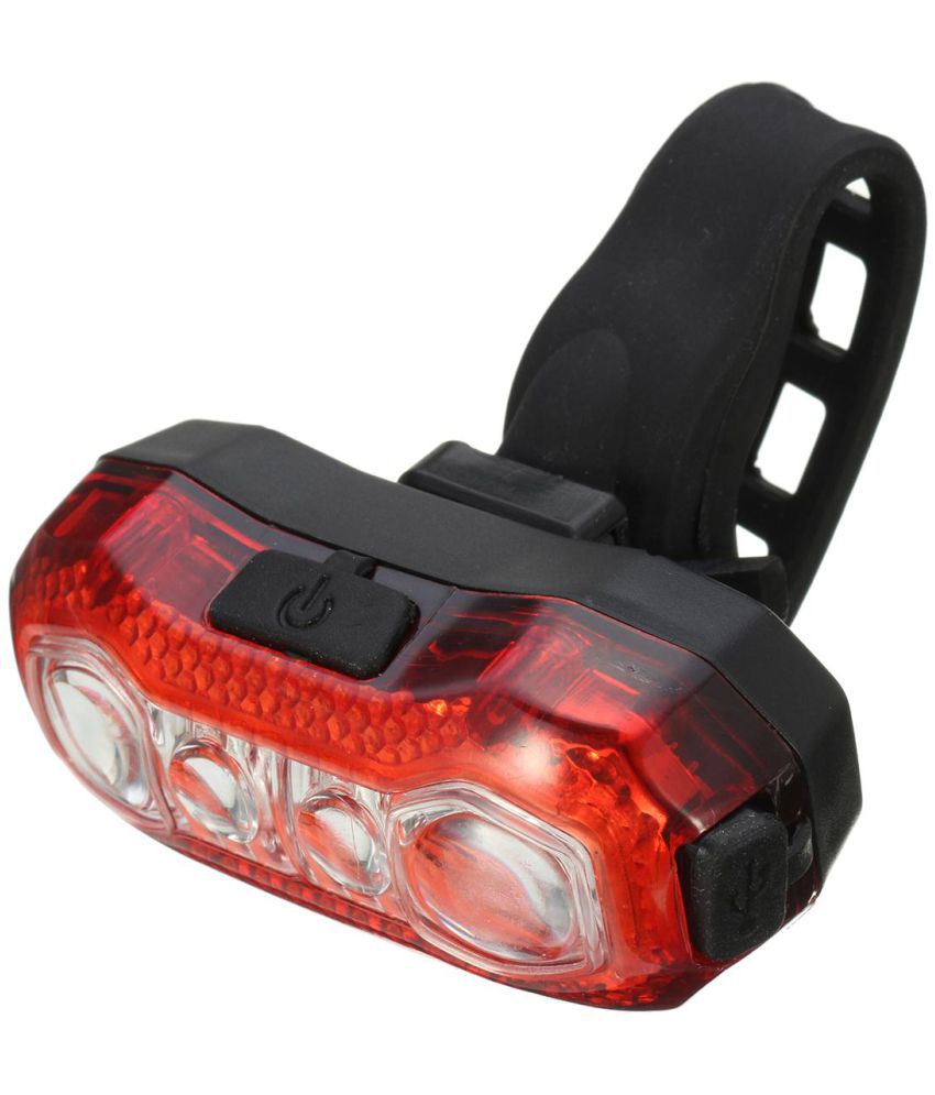 Bike Bi-Cycle 4 LED Bright 5 Modes Rechargeable LED Break Tail Light ...