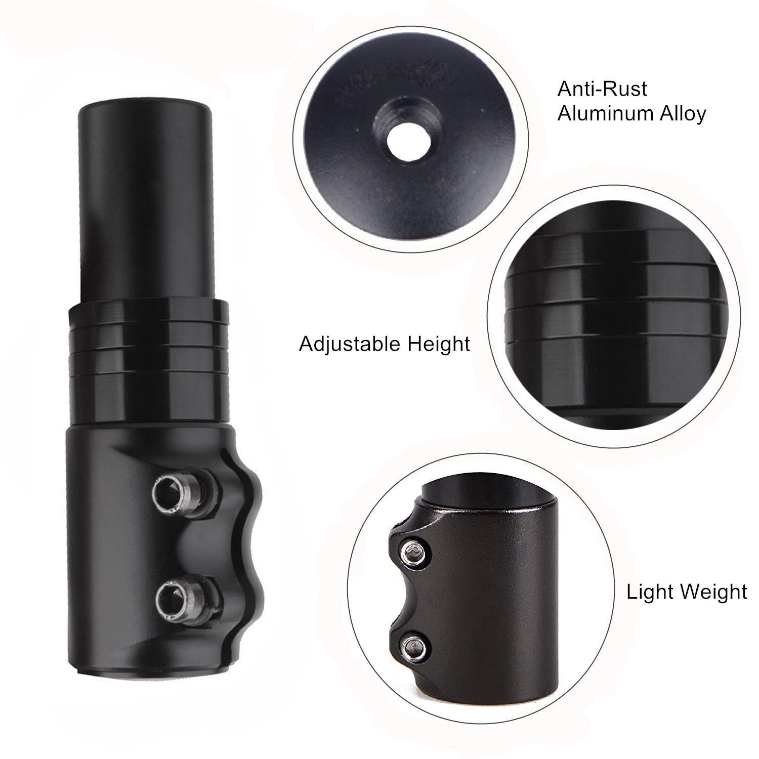 Cycle Handle Bar Extender Mountain Bicycle Cycle Heads Up Stem Riser ...