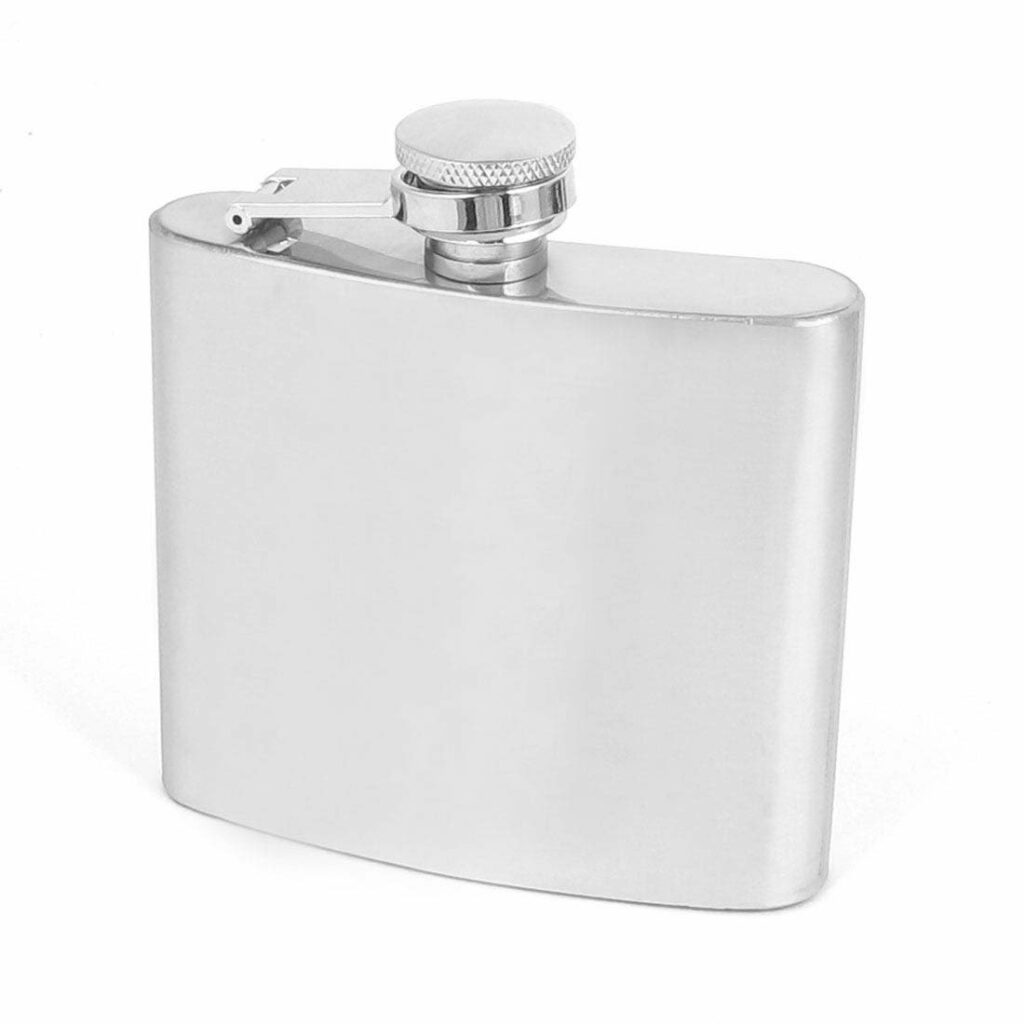 Stainless Steel Mini Pocket Silver Vodka Whiskey Flask 90ml (With ...