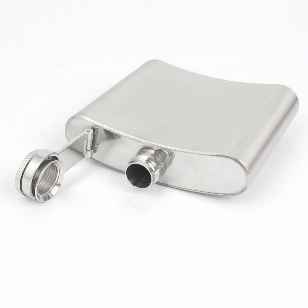 Stainless Steel Mini Pocket Silver Vodka Whiskey Flask 90ml (With ...