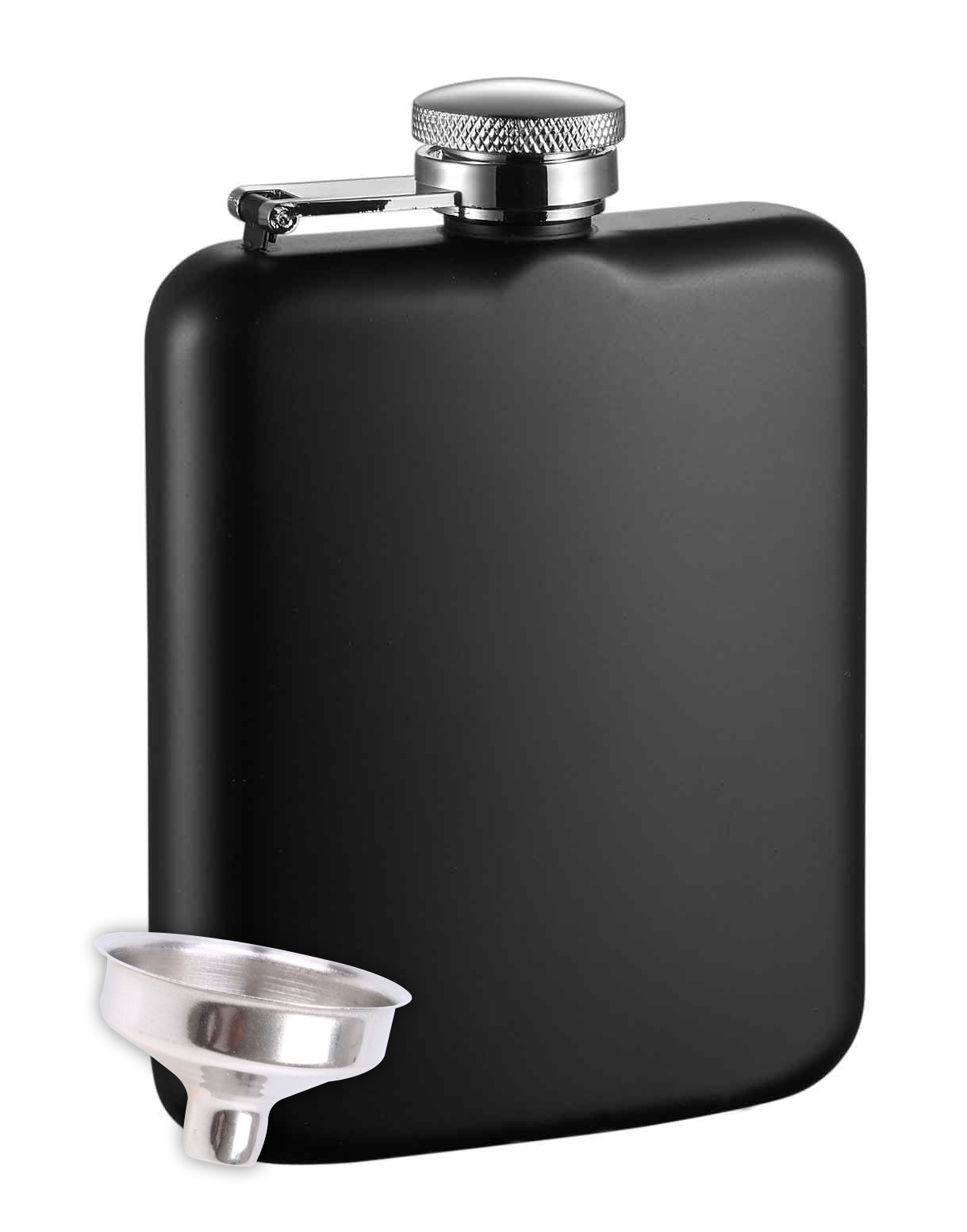 Stainless Steel Black Matt Pocket Hip Bottle Flask Alcohol vodka ...